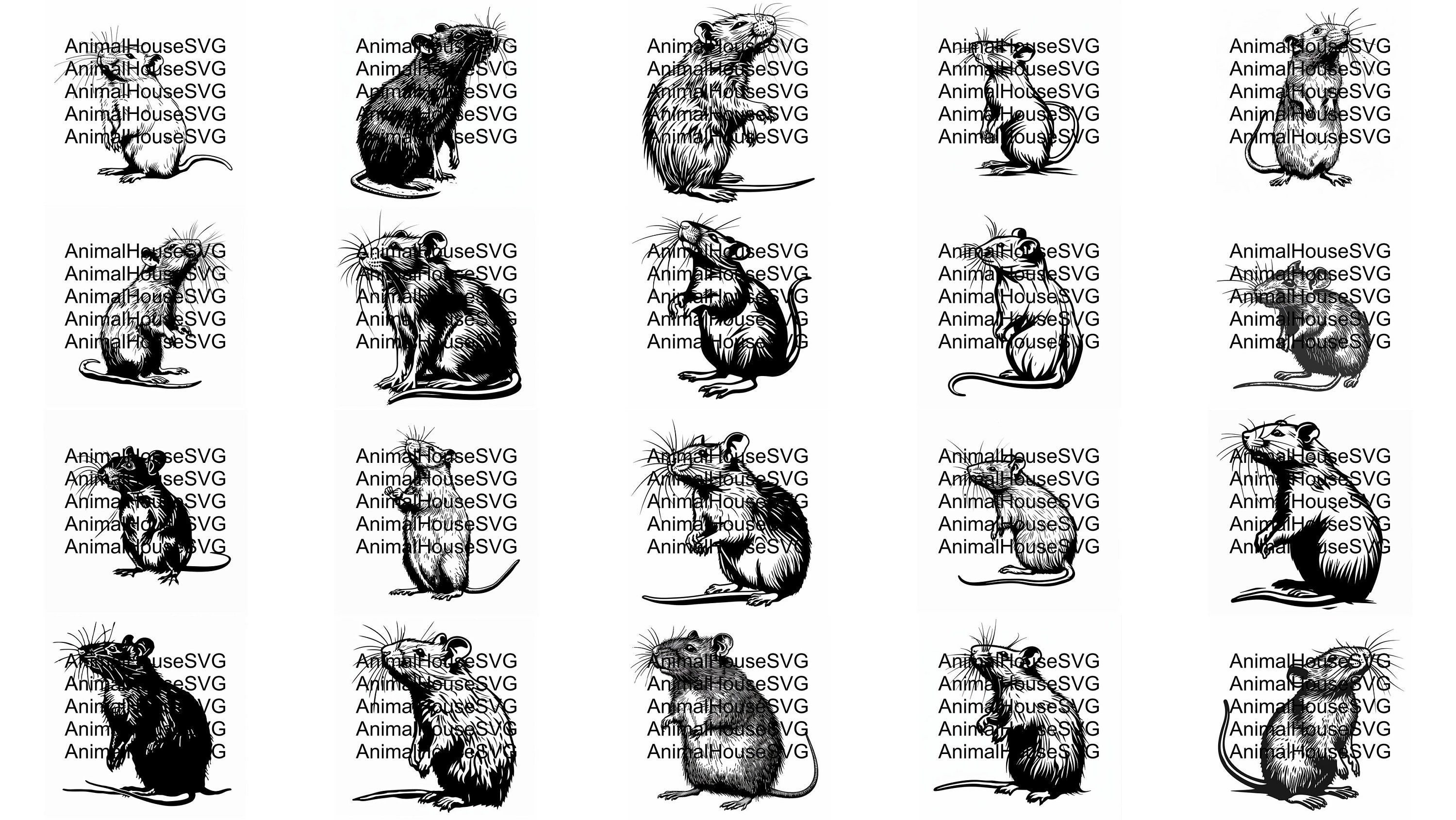 Rat SVG Pack 100+ Unique Designs. SVG, JPG, Cricut Svg, Cnc, Lasercut ...