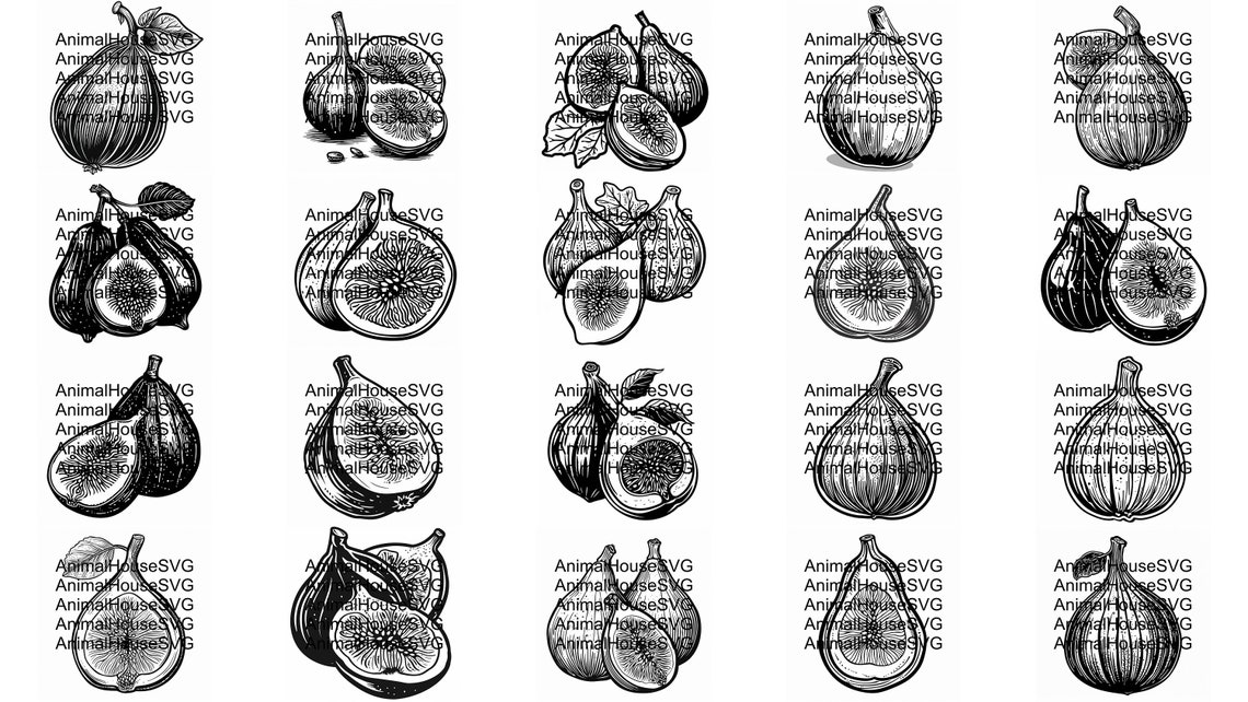 Fig SVG Pack 96 Designs. Fig SVG, Fig, Cricut SVG, Fruit, Lasercut Svg ...