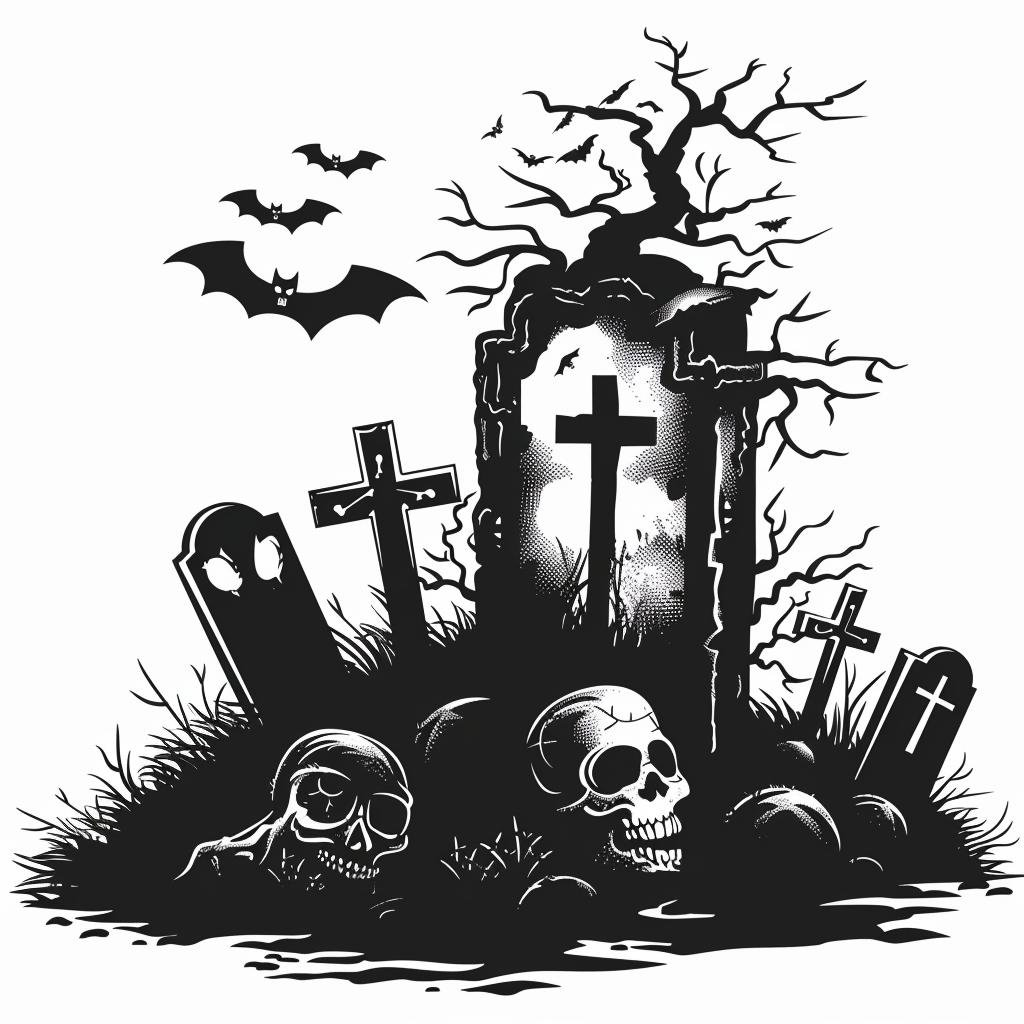 Halloween Graveyard SVG Pack 112 Designs. Graveyard SVG, Graveyard JPG ...