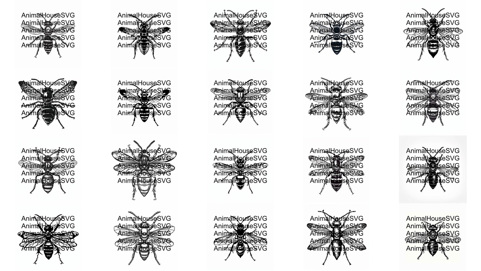 Wasp SVG Bundle: 103 Insect Designs (digital Download) - Etsy