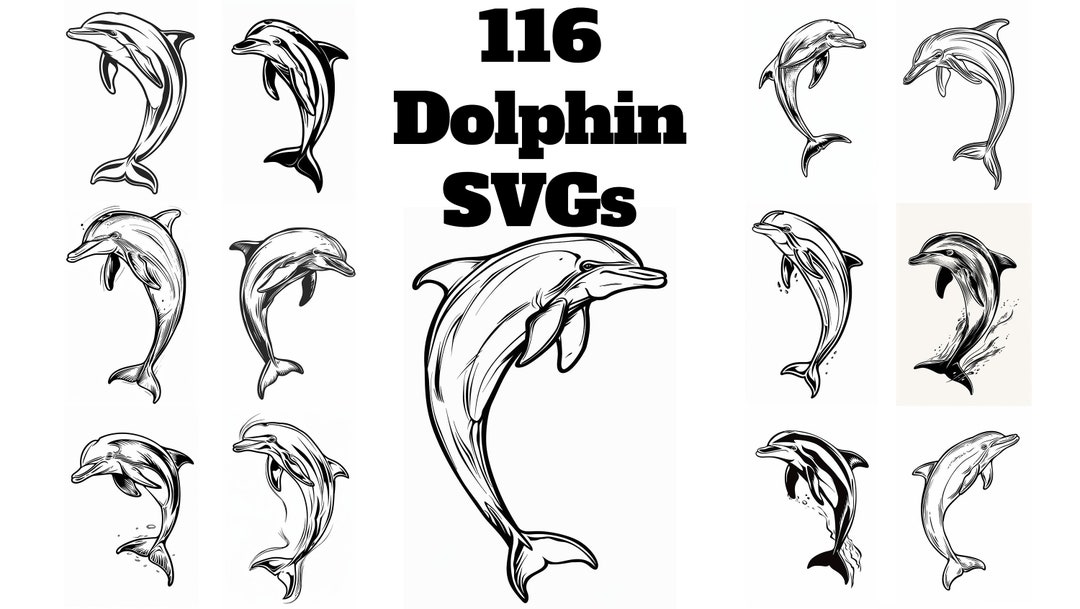 Dolphin SVG Bundle: 116 Unique Designs (digital Download) - Etsy