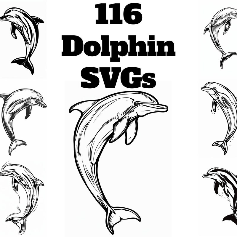 Dolphin Svg Files - Etsy