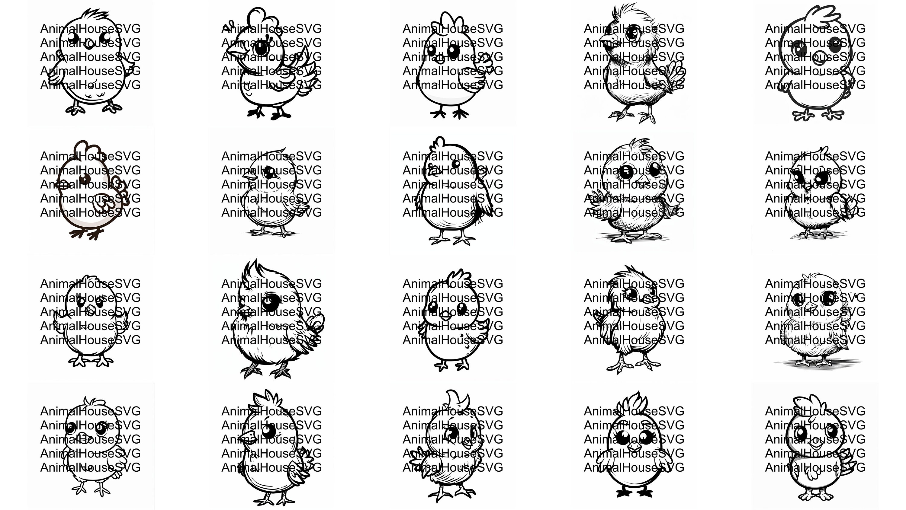 Cute Chicken SVG Pack 116 Designs. Cute Chicken SVG, Cute Chicken PNG ...