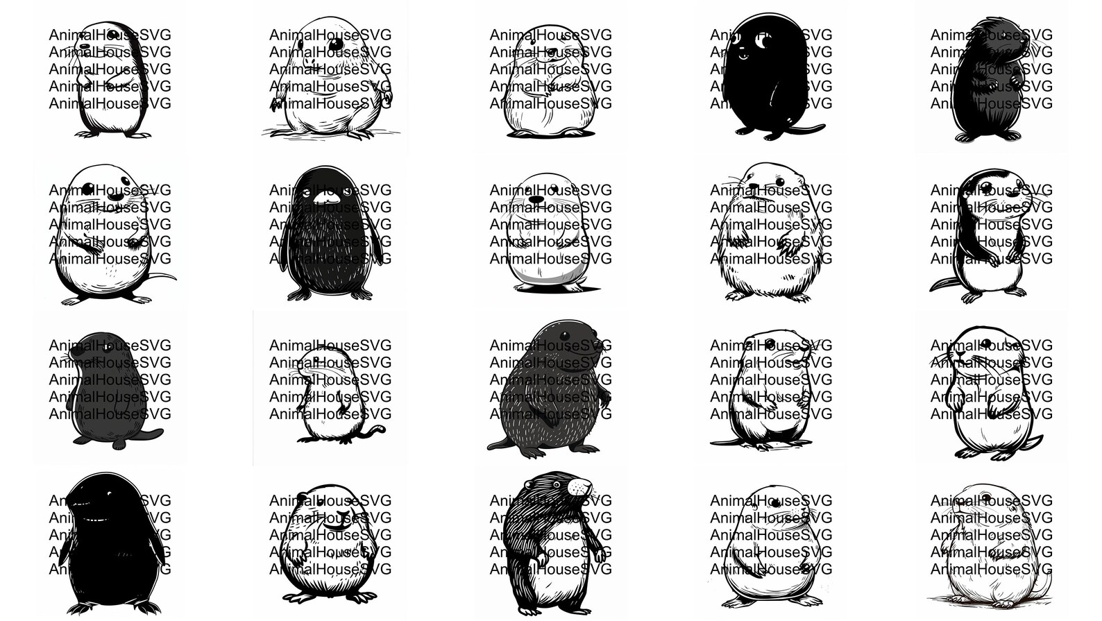 Cute Mole SVG Pack 120 Designs. Cute Mole SVG, Cute Mole PNG, Cricut ...