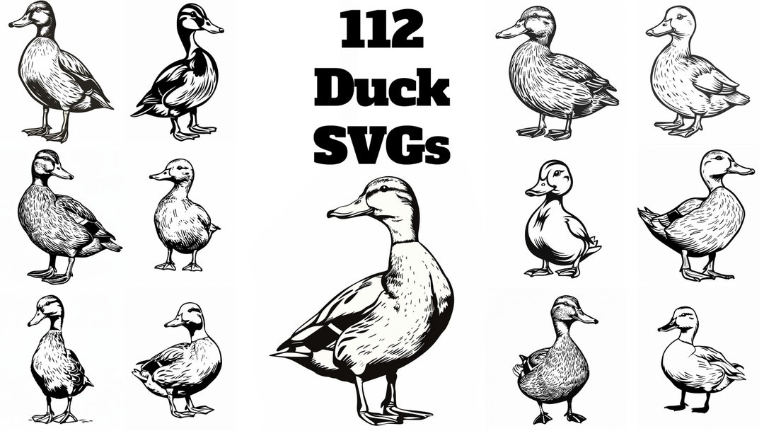 Duck SVG Bundle: 112 Unique Designs for Cricut, CNC (digital Download ...