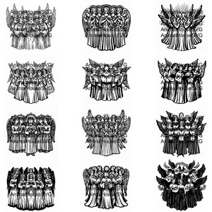 Christmas Angels SVG Pack: 132 Unique Designs (digital Download) - Etsy