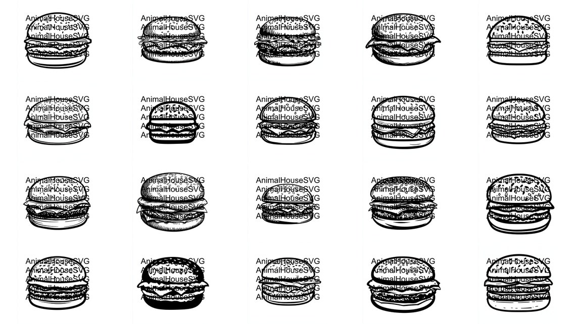 Cheeseburger SVG Pack 120 Designs. Cheeseburger SVG, Cheeseburger PNG ...