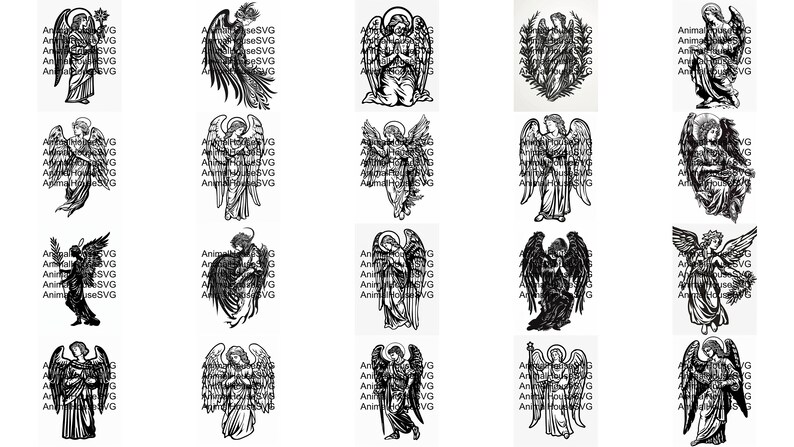 Christmas Angels SVG Pack: 132 Unique Designs (digital Download) - Etsy