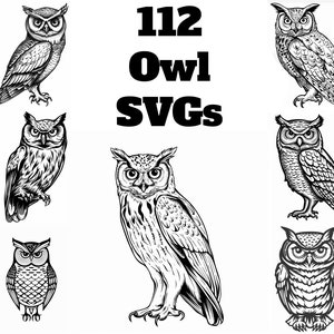 Owl SVG Bundle: 112 Unique Designs for Cricut, CNC (digital Download ...