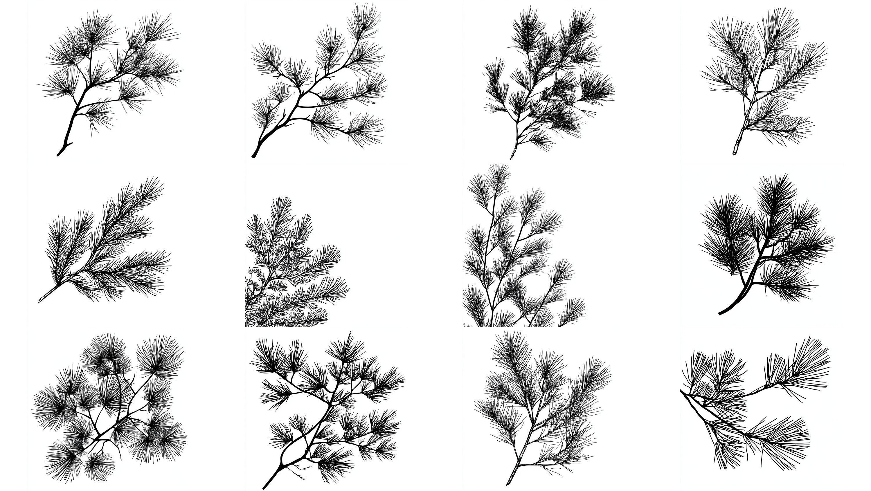 Pine Branch SVG Pack: 124 Crafting Designs (digital Download) - Etsy