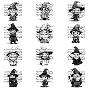 Wizard SVG Pack 112 Designs. Wizard SVG, Wizard PNG, Laser Svg, Wizard ...