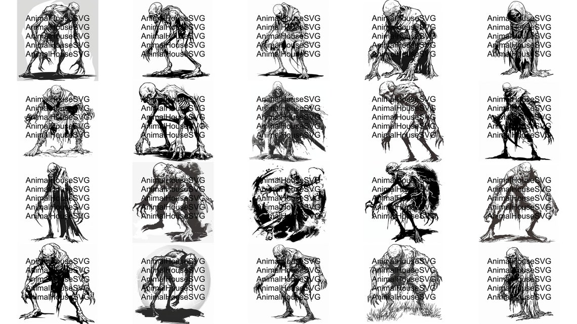 Ghoul SVG Pack: 48 Unique Horror Designs (digital Download) - Etsy