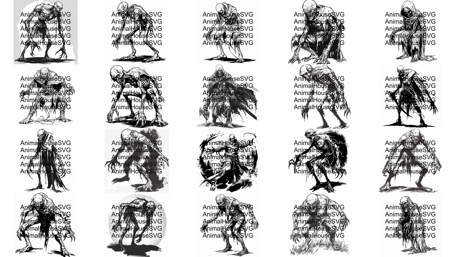 Ghoul SVG Pack: 48 Unique Horror Designs (digital Download) - Etsy