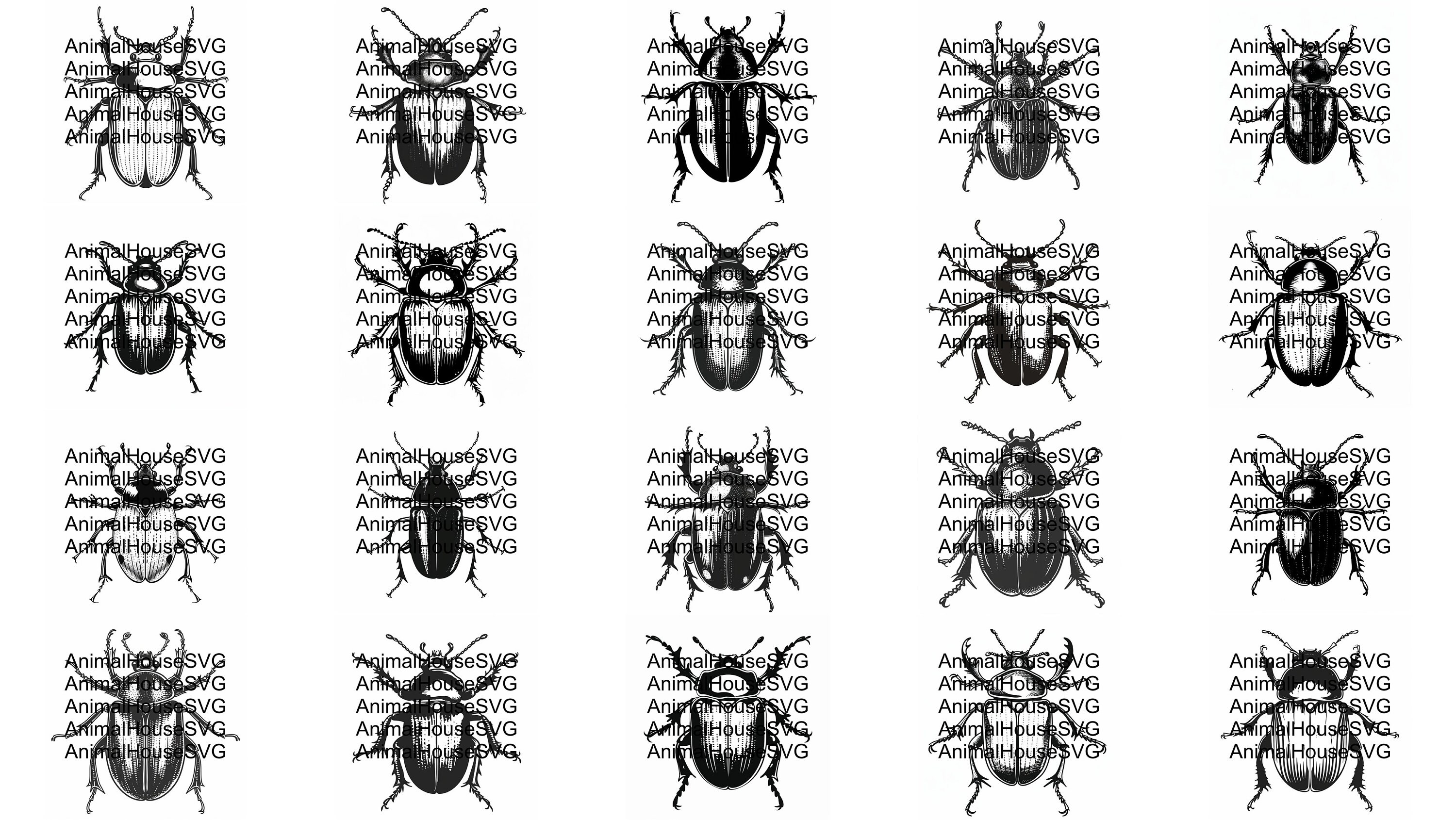 Beetle SVG Pack: 96 Insect Art Designs (digital Download) - Etsy