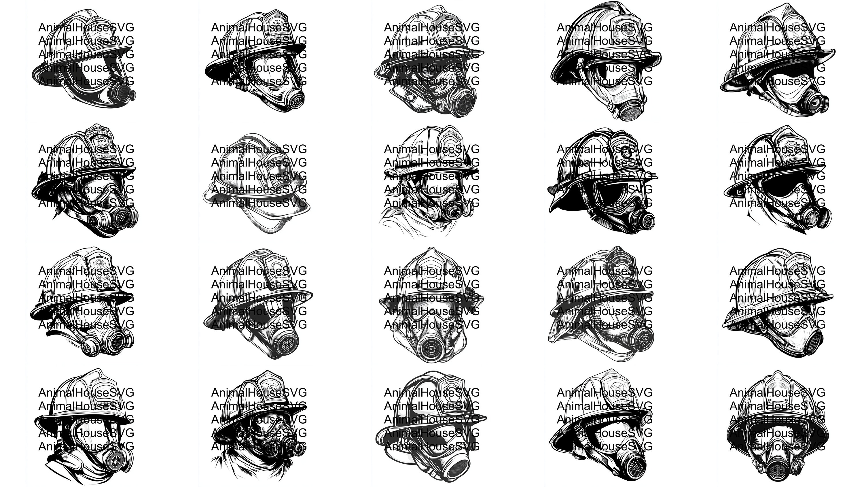 Firefighter Helmet SVG Bundle: 120 Designs (digital Download) - Etsy
