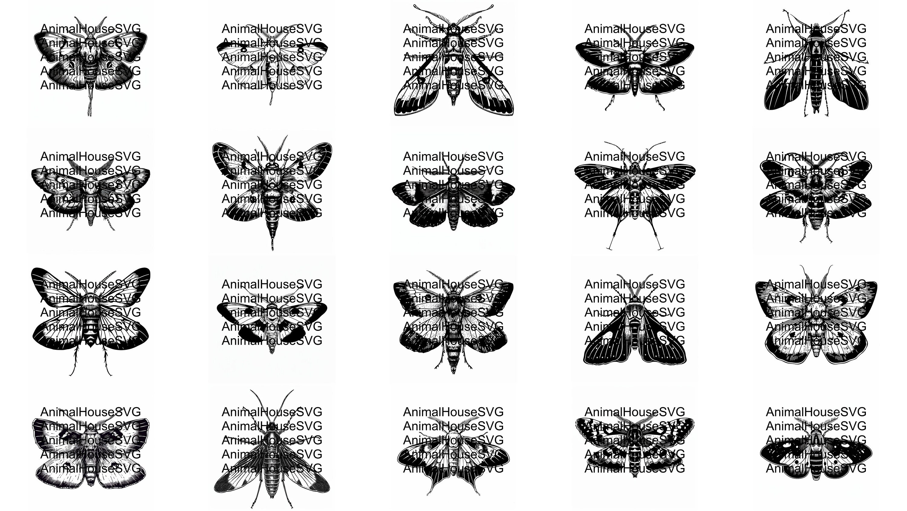 Moth SVG Bundle: 108 Insect Designs (digital Download) - Etsy
