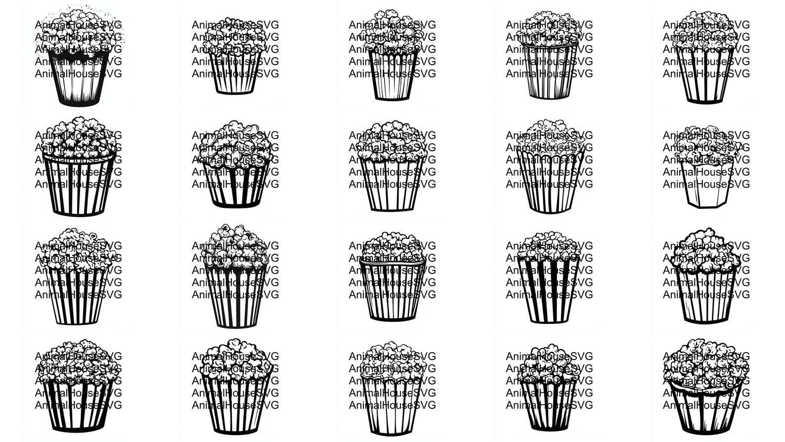 Popcorn SVG Pack: 108 Designs, Clip Art (digital Download) - Etsy