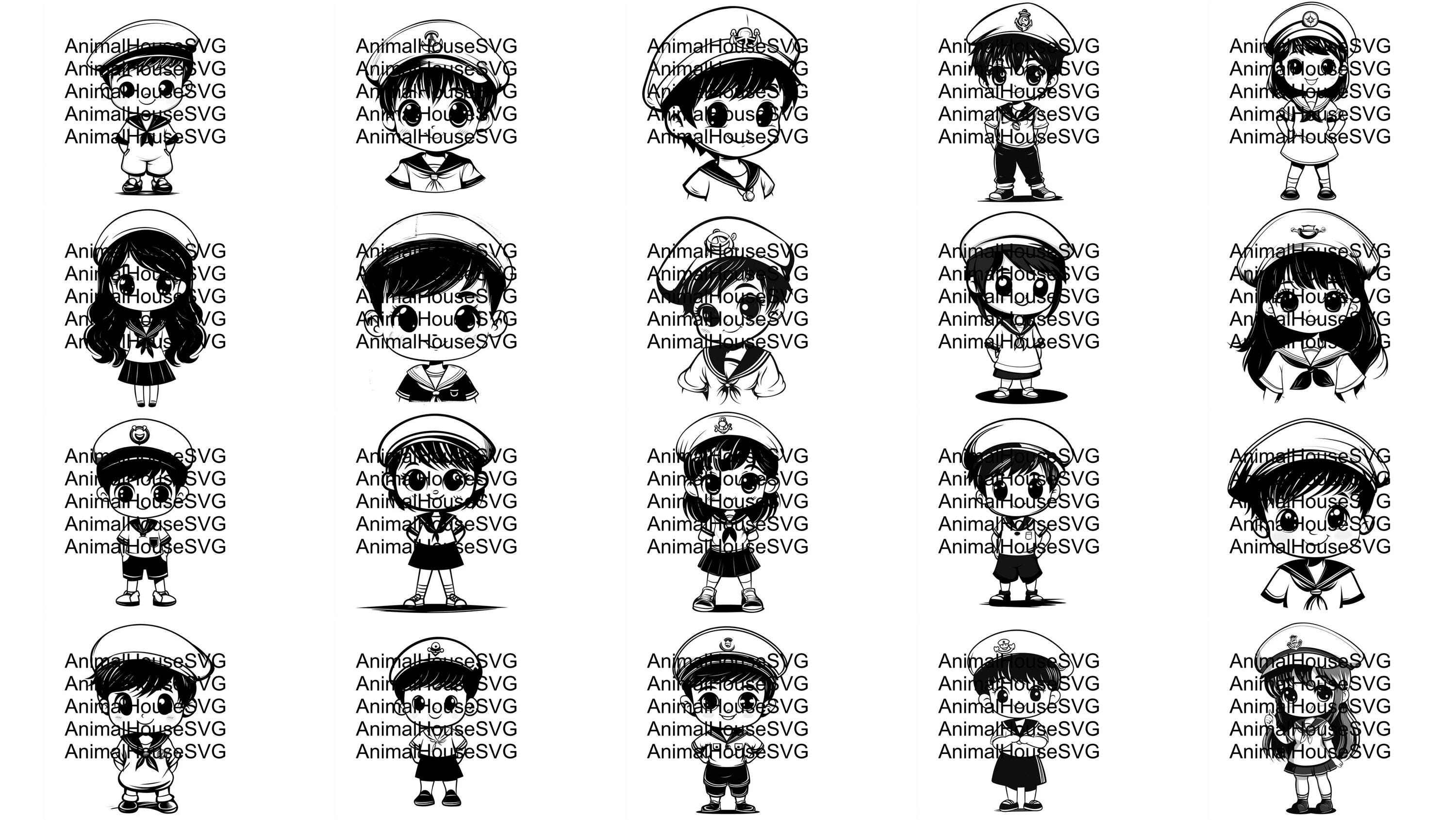 Sailor SVG Pack 112 Designs. Sailor SVG, Sailor PNG, Laser Svg, Sailor ...