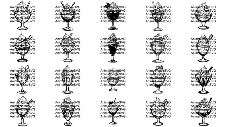 Ice Cream Sundae SVG Pack: 116 Crafting Designs (digital Download) - Etsy