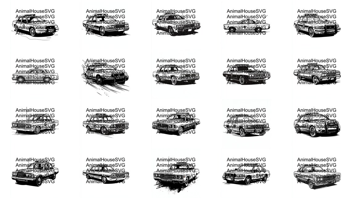 Police Car SVG Pack 116 Designs. Police Car SVG, Police Car PNG, Laser ...