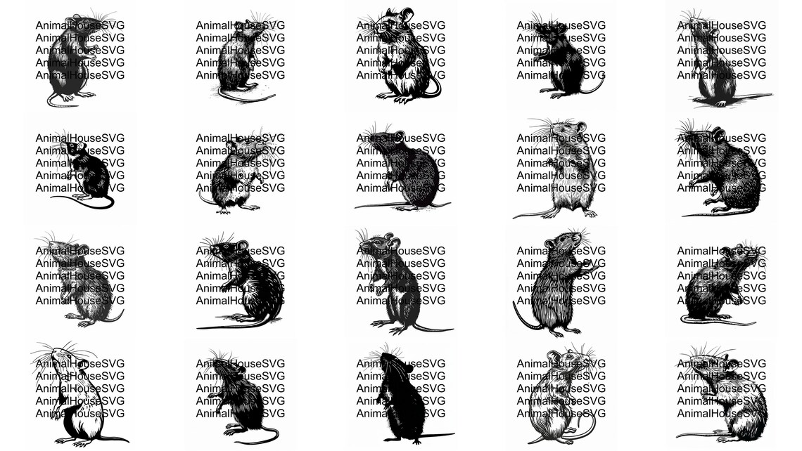 Rat SVG Bundle: 104 Unique Designs for Cricut, CNC (digital Download ...