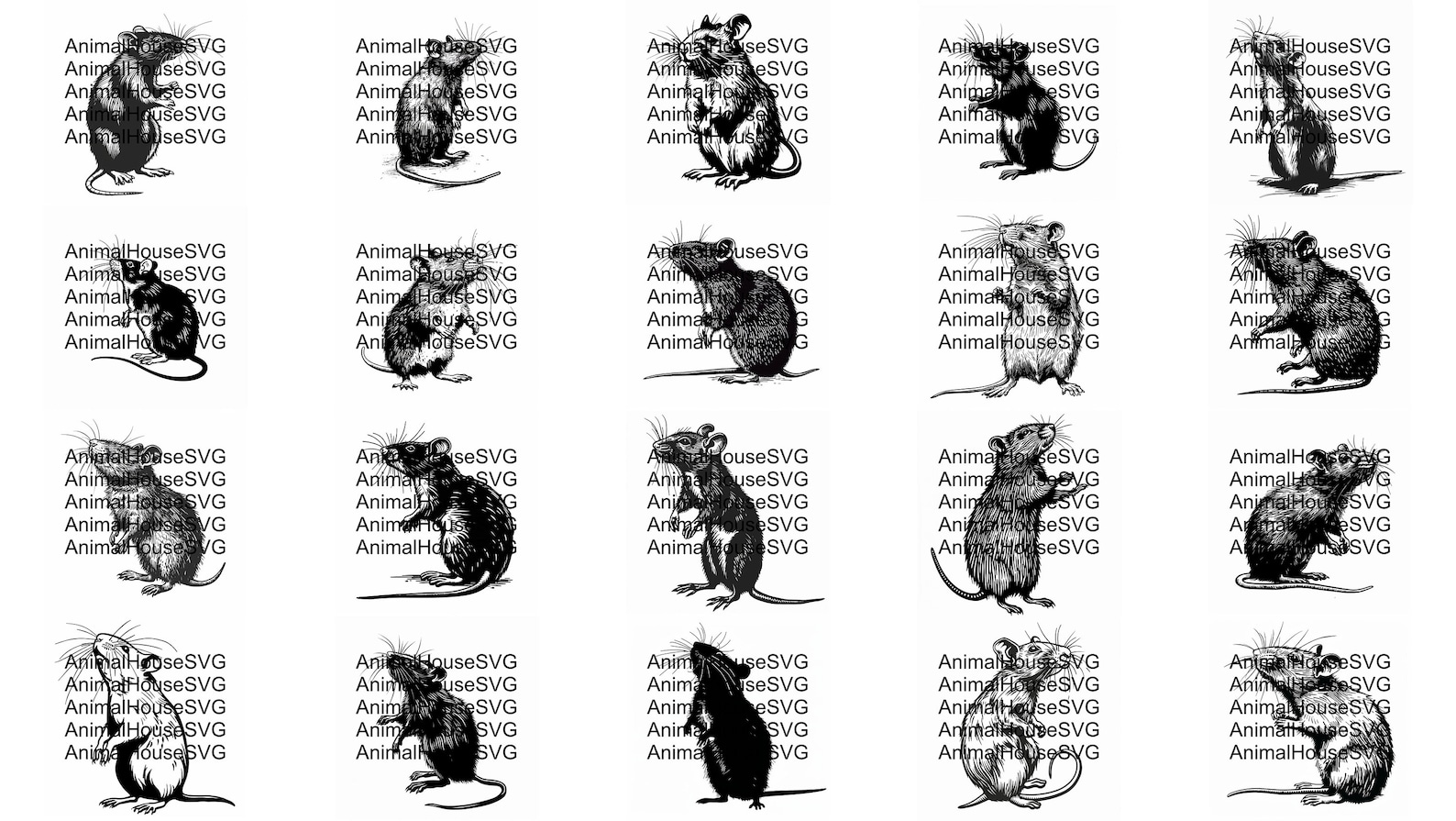 Rat SVG Bundle: 104 Unique Designs for Cricut, CNC (digital Download ...