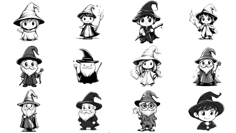 Wizard SVG Pack 112 Designs. Wizard SVG, Wizard PNG, Laser Svg, Wizard ...