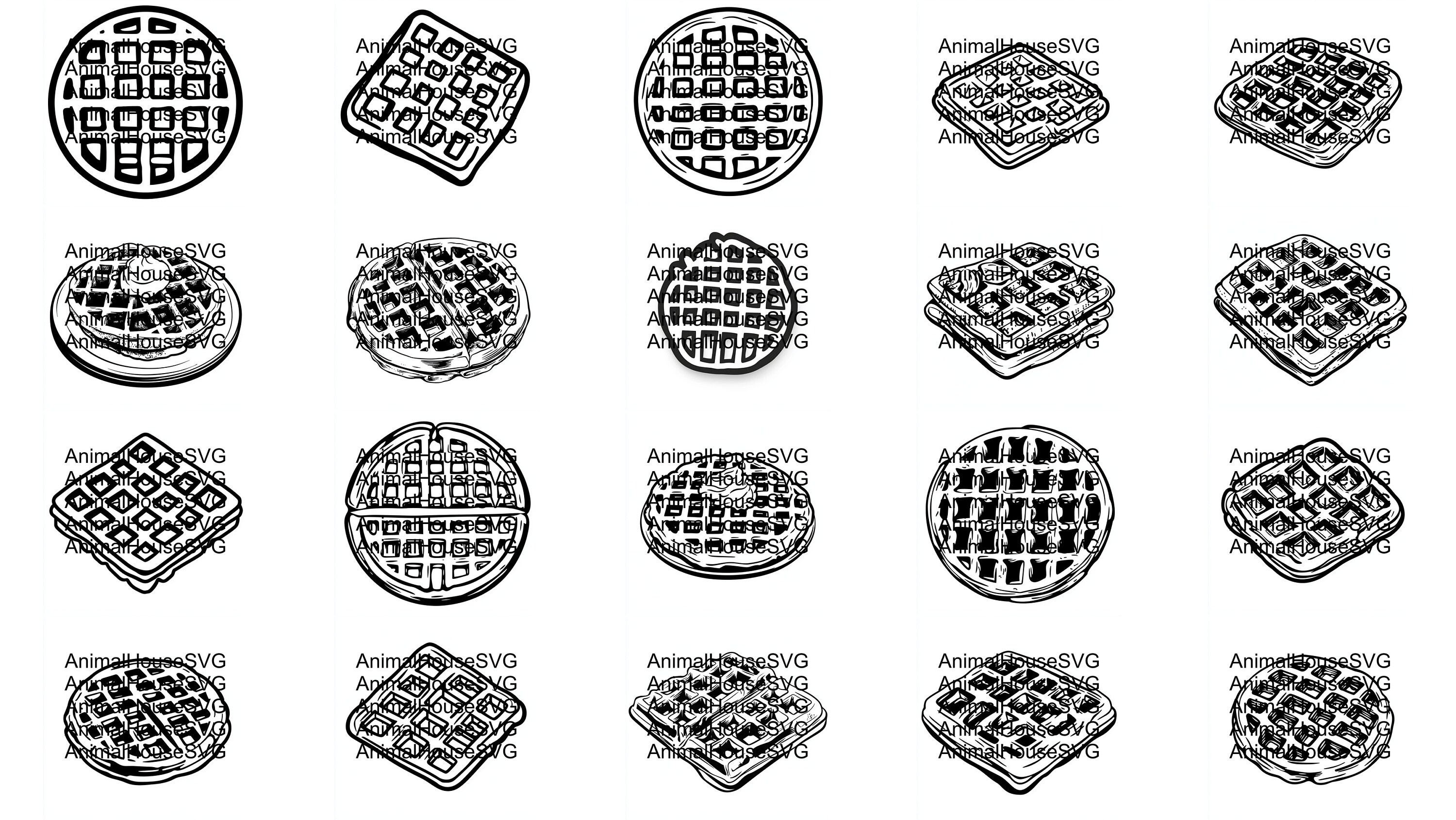Waffle SVG Bundle: 116 Unique Designs (digital Download) - Etsy