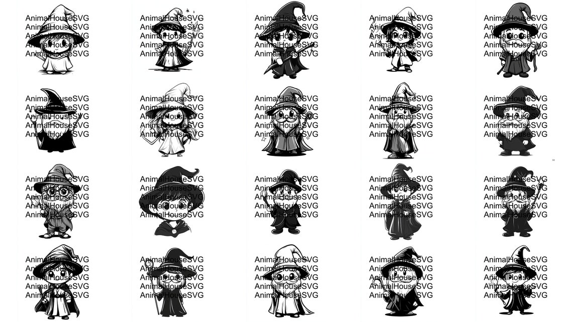 Wizard SVG Pack 112 Designs. Wizard SVG, Wizard PNG, Laser Svg, Wizard ...