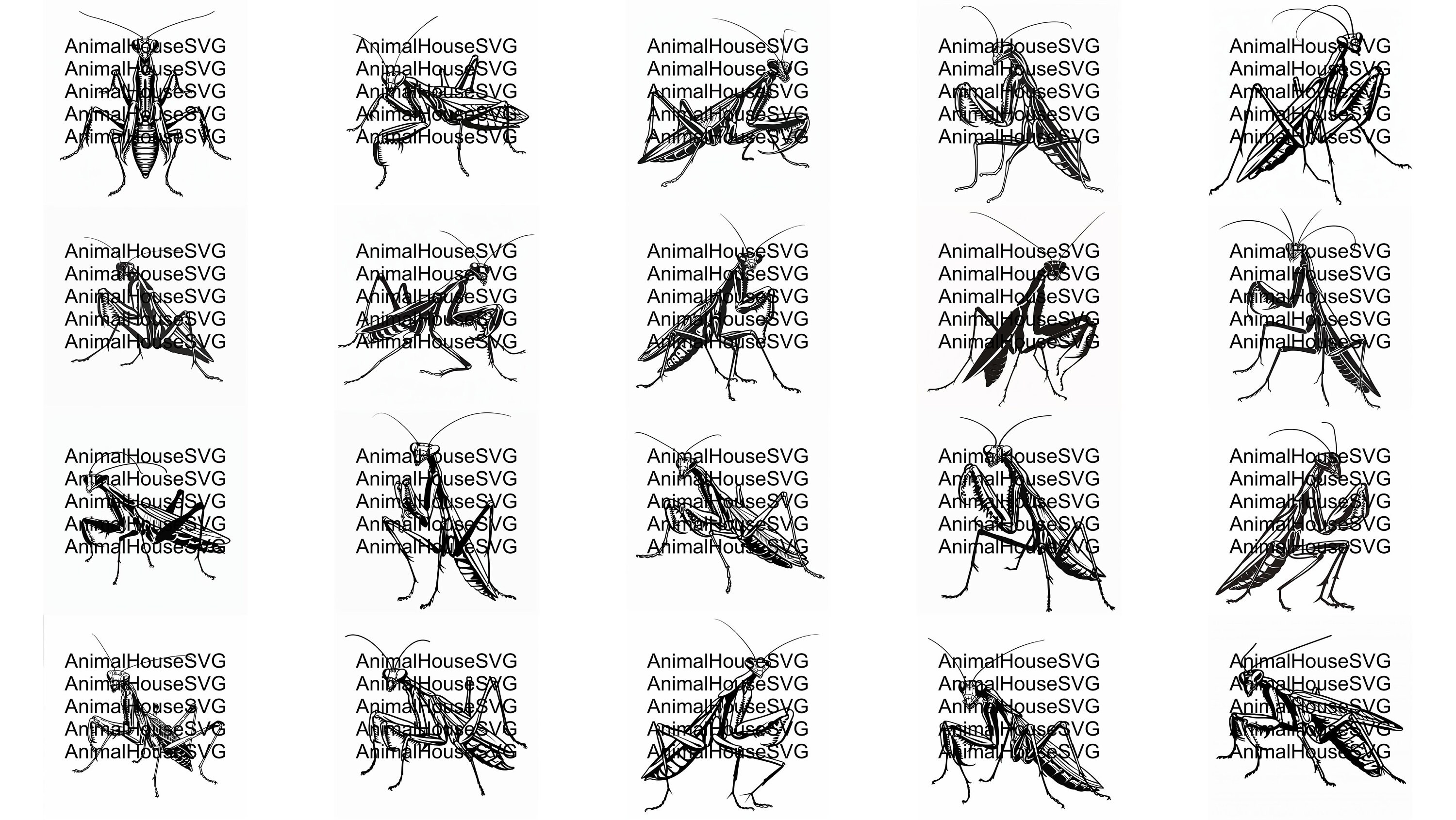 Praying Mantis SVG Bundle: 100 Insect Art Designs (digital Download) - Etsy