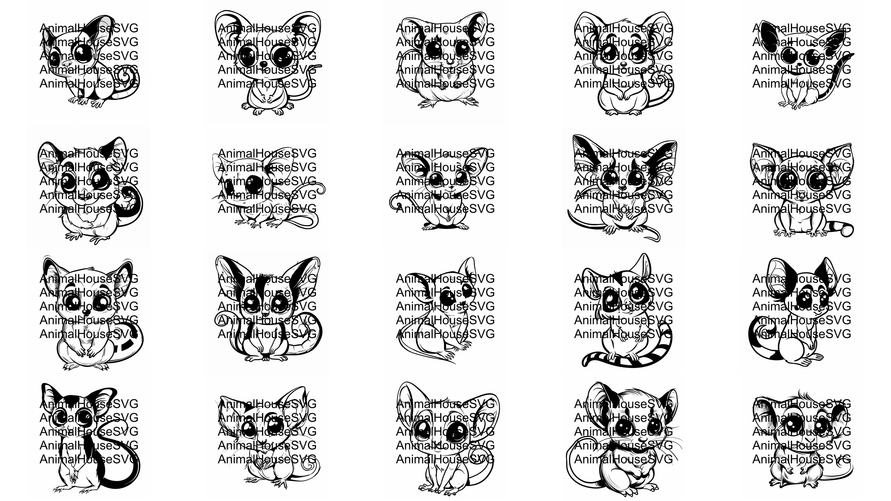 Cute Sugar Glider SVG Pack 112 Designs. Cute Sugar Glider SVG, Cute ...
