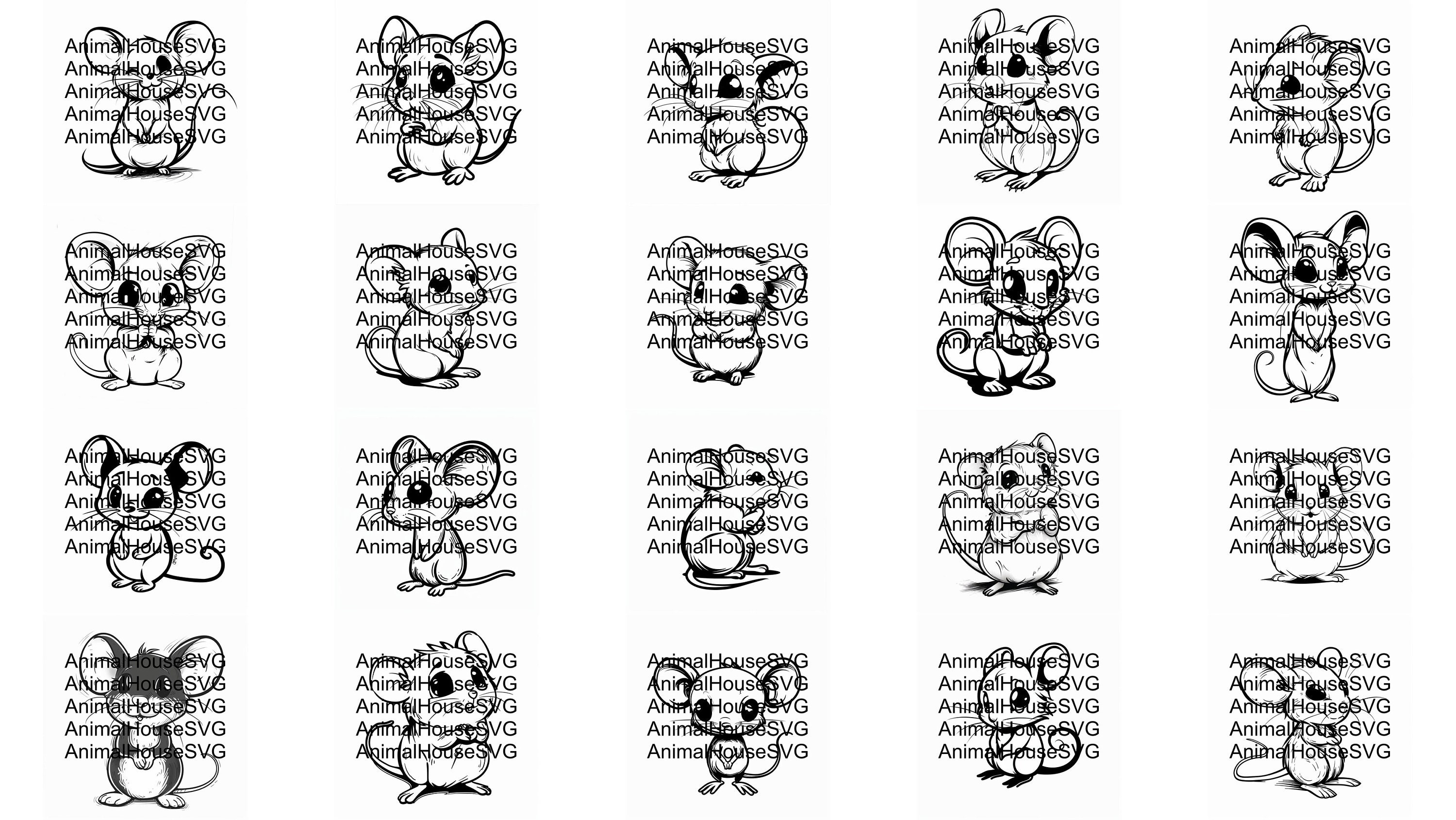 Cute Mouse SVG Pack 218 Unique Designs. SVG, JPG,, Cricut Svg, Cnc ...