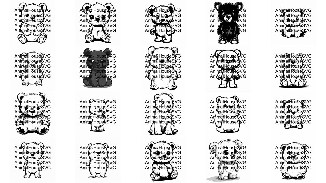 Cute Bears SVG Pack 135 Unique Designs. SVG, JPG,, Cricut Svg, Cnc ...