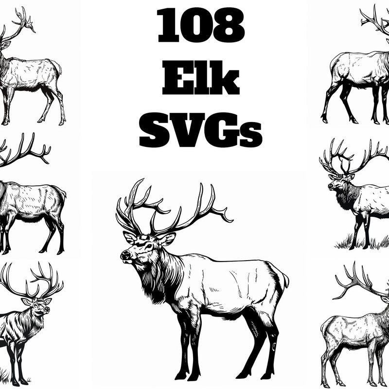 Elk Svg - Etsy