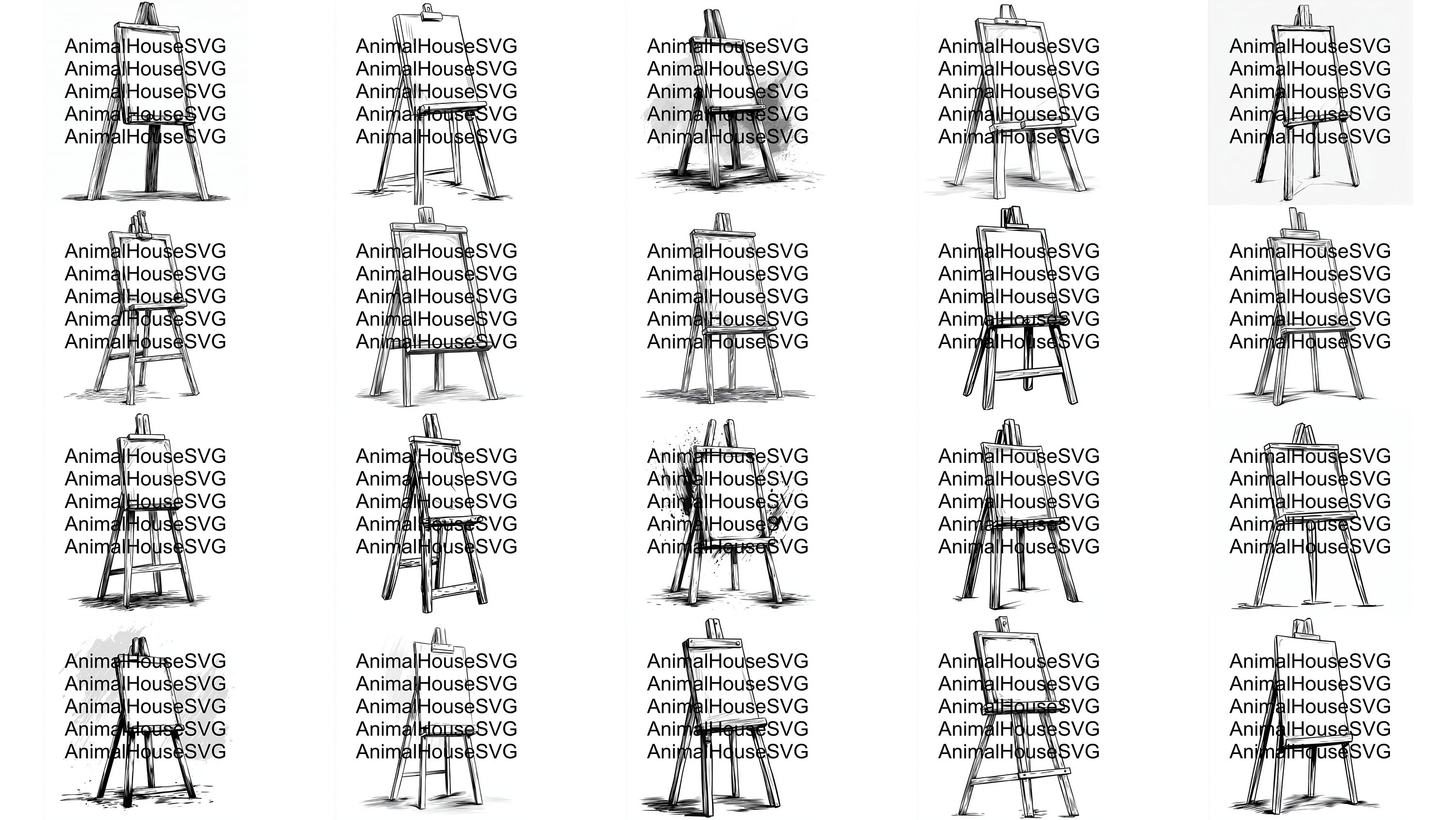 Painting Easel SVG Pack: 80 Craft Designs (digital Download) - Etsy