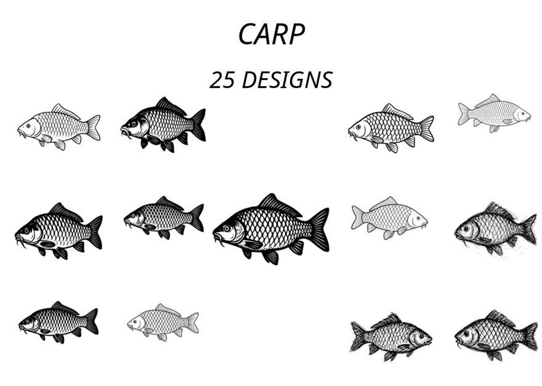 Carp SVG Bundle – 25 Laser Cut Files | CNC, Cricut, Glowforge ...