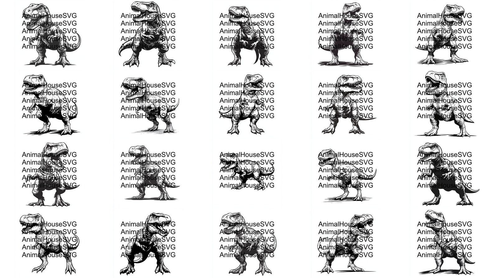 Tyranosaurus Rex SVG Bundle: 144 Dinosaur Designs (digital Download) - Etsy