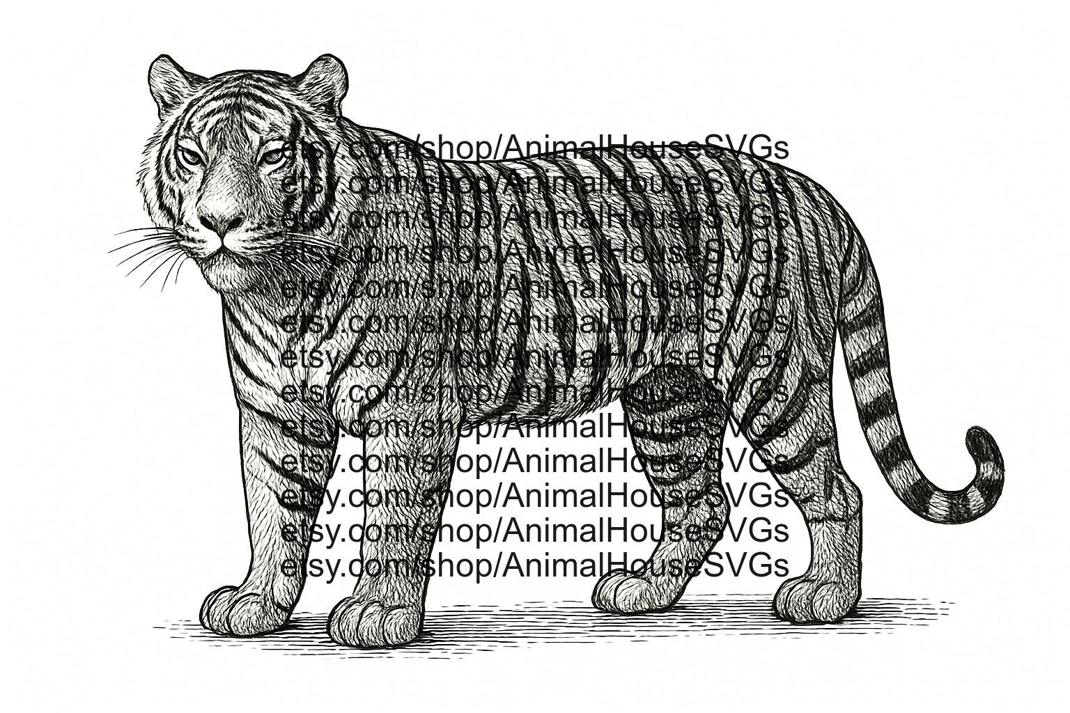 Bengal Tiger SVG Bundle: Laser Cut Files for Cricut, CNC, Sublimation ...