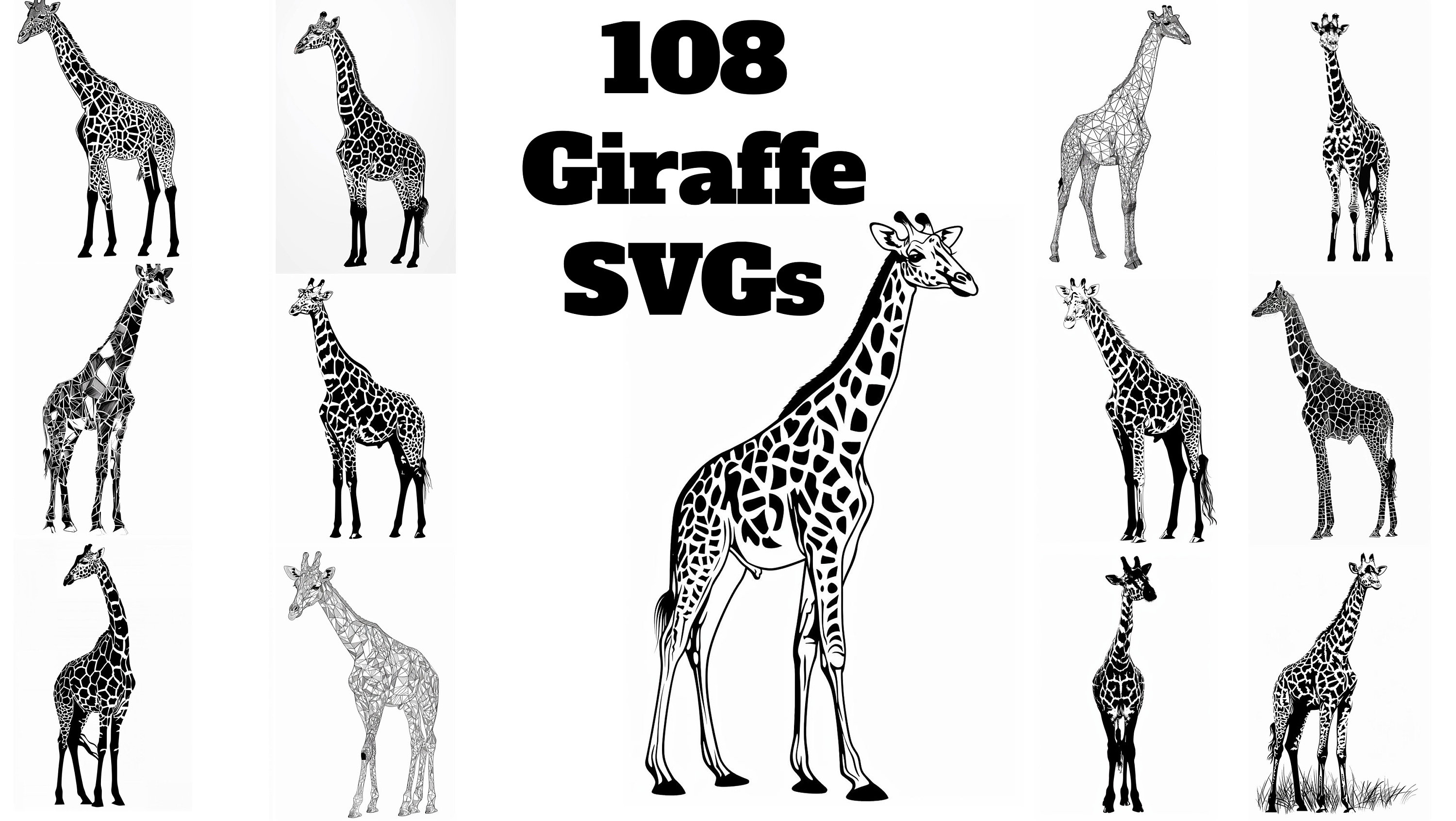 Giraffe SVG Bundle: 104 Unique Designs (digital Download) - Etsy