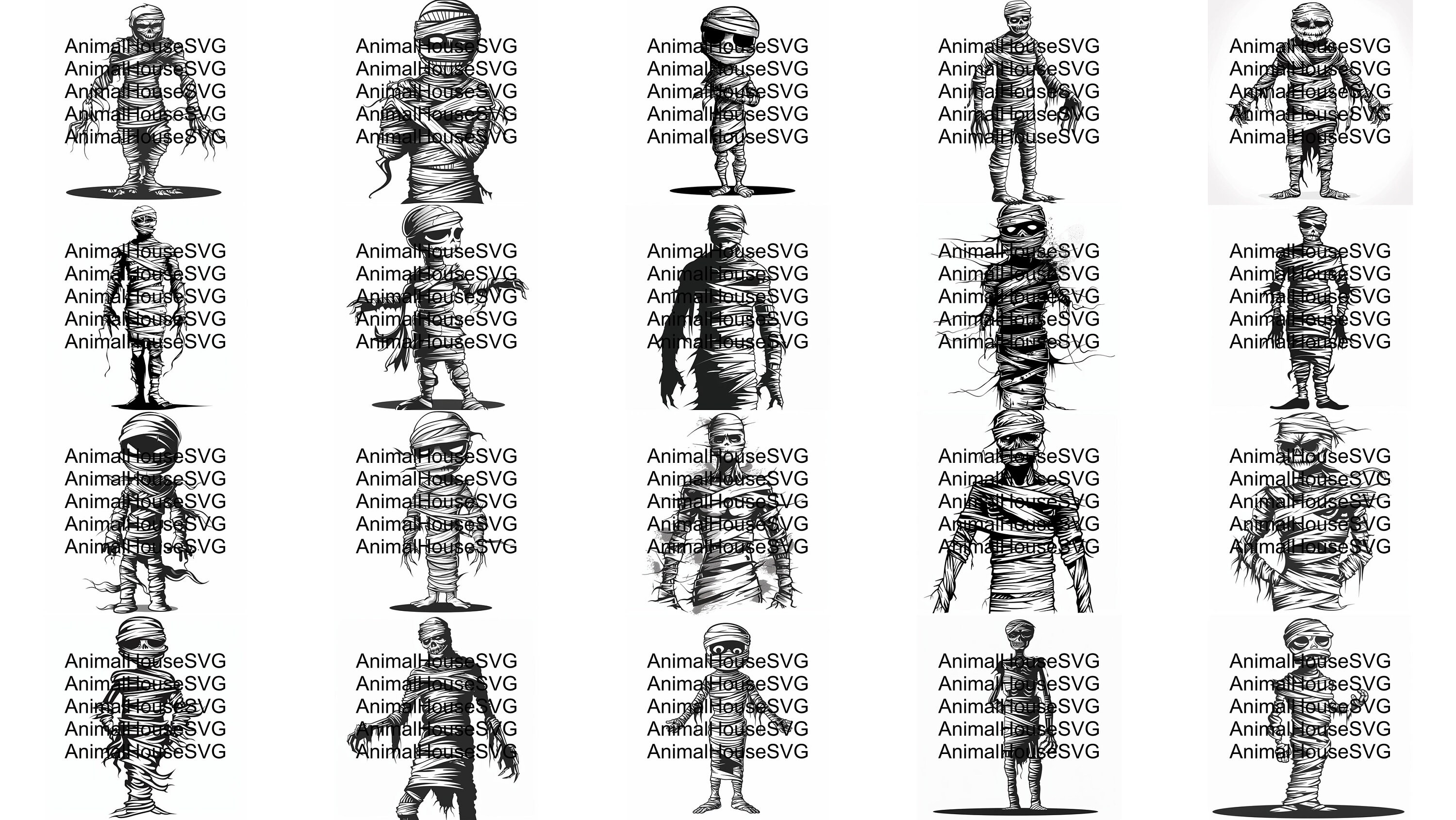 Halloween Mummy SVG Pack: 68 Lasercut Designs (digital Download) - Etsy
