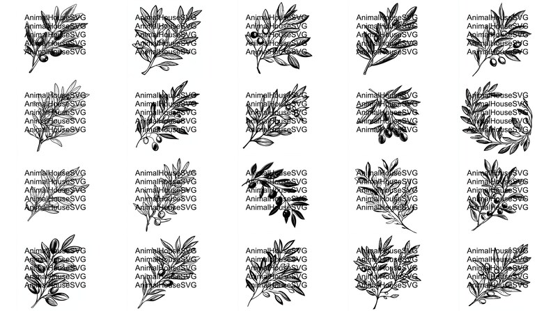 Olive Branch SVG Pack: 112 Laser Cut Designs (digital Download) - Etsy
