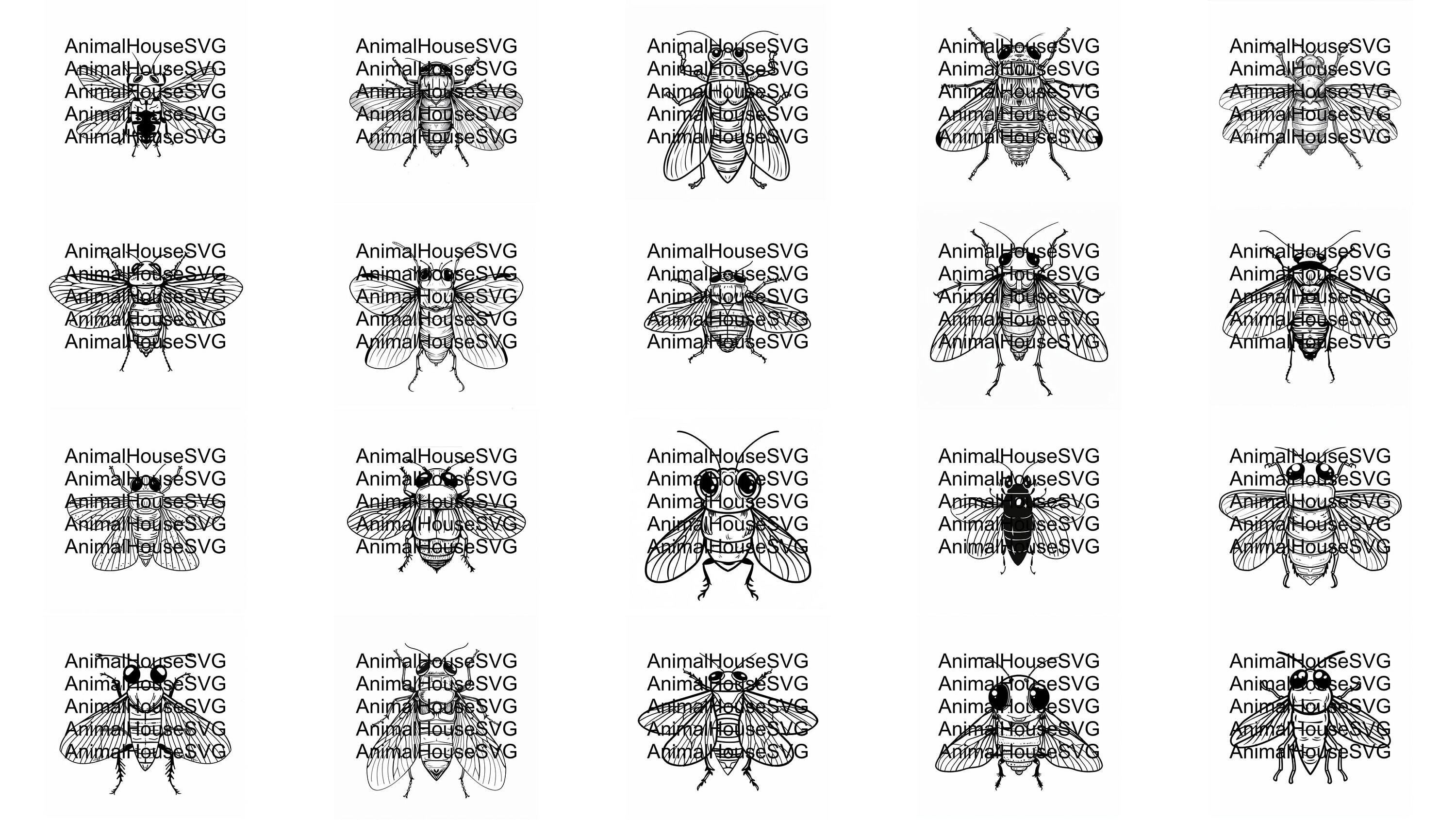 Cute Cicada SVG Pack 96 Unique Designs. Cute Cicada SVG, Cute Cicada ...