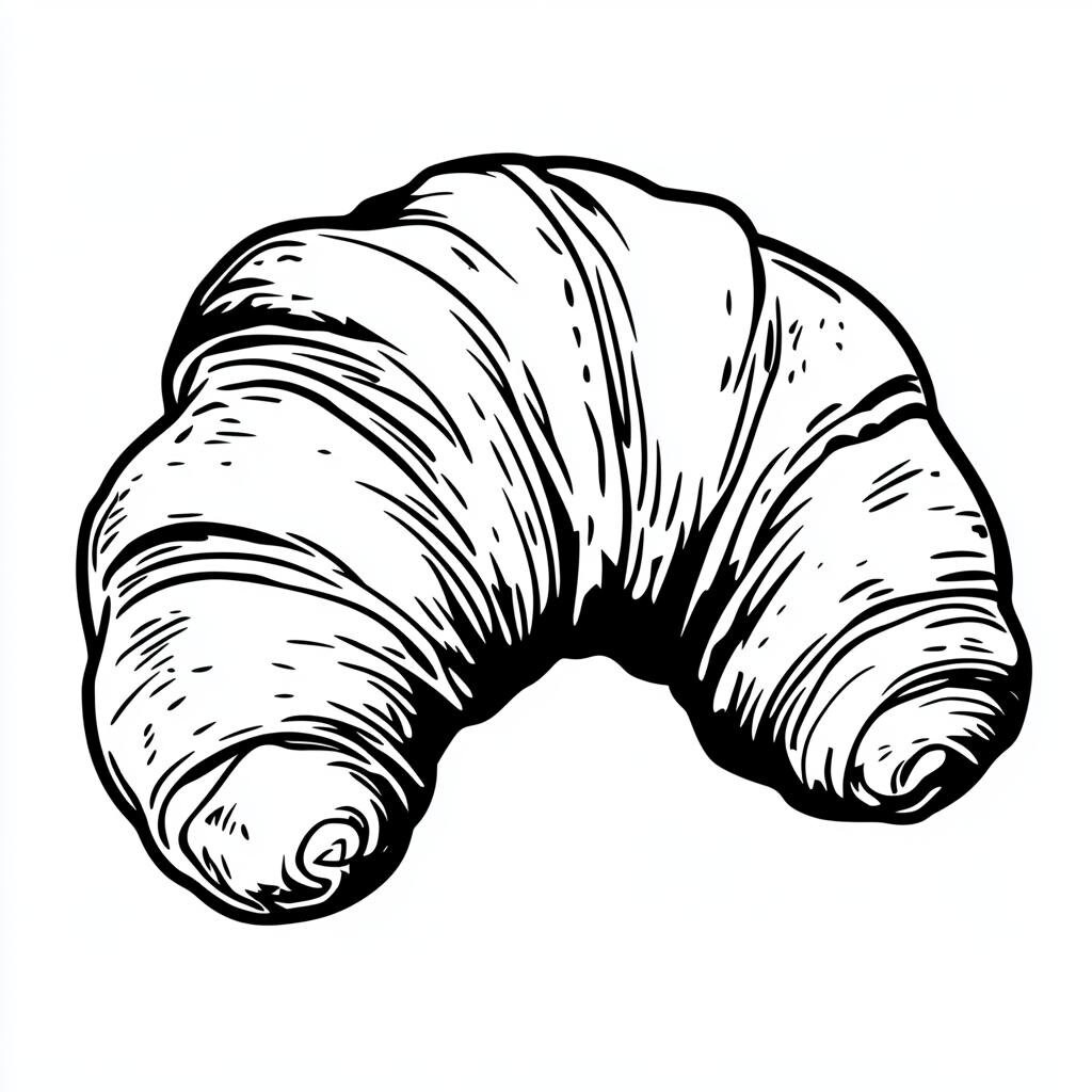 Croissant SVG Pack 116 Designs. Croissant SVG, Croissant PNG, Laser Svg ...