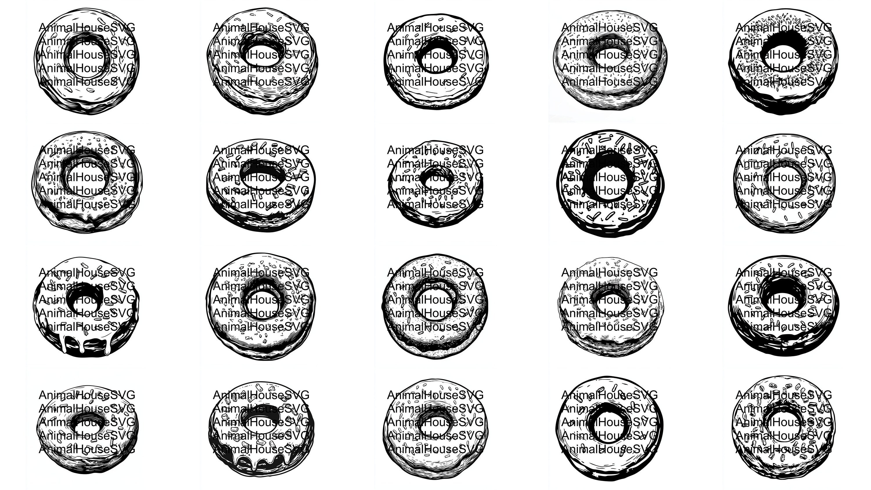 Donut SVG Pack: 212 Unique Designs (digital Download) - Etsy