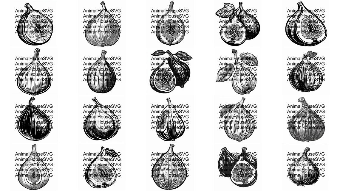 Fig SVG Pack 96 Designs. Fig SVG, Fig, Cricut SVG, Fruit, Lasercut Svg ...