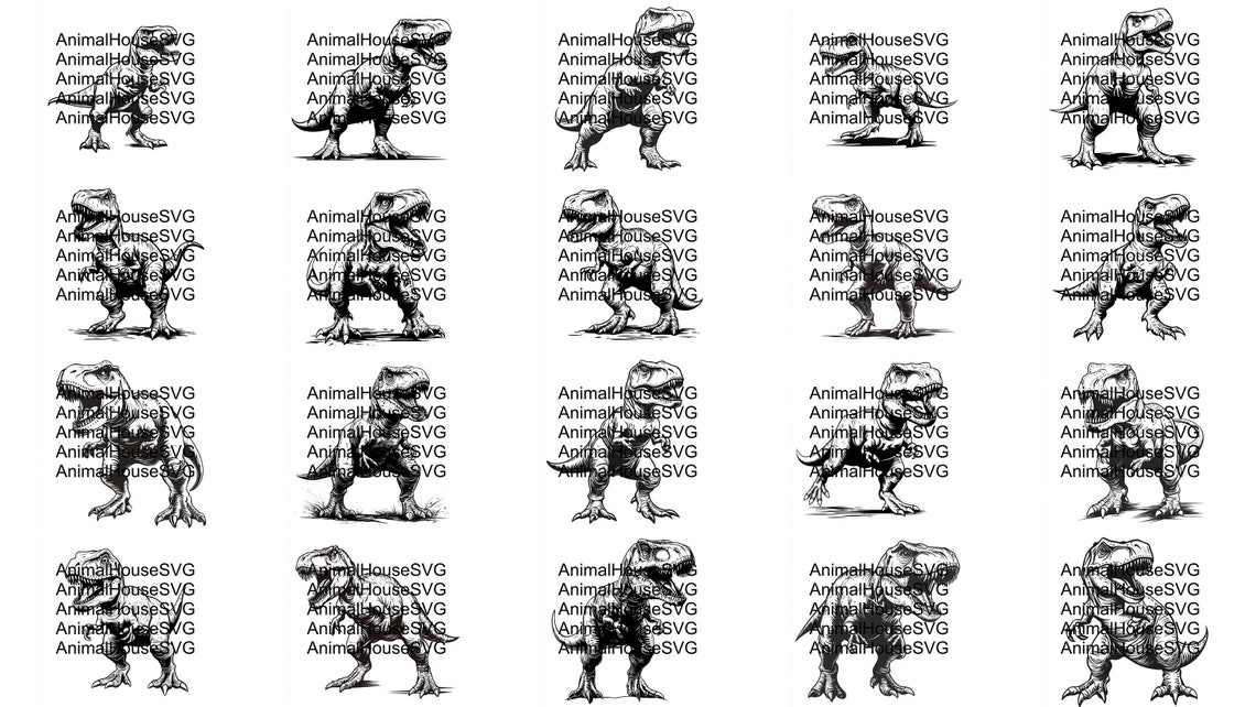 Tyranosaurus Rex SVG Bundle: 144 Dinosaur Designs (digital Download) - Etsy