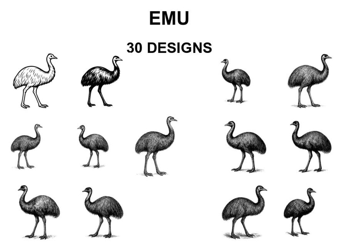 Emu SVG Bundle: 30 Laser Cut Designs for Cricut, CNC, Sublimation - Etsy