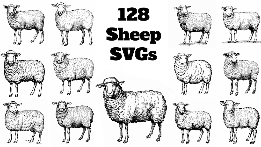 Sheep SVG Bundle: 106 Unique Designs for Cricut, CNC (digital Download ...