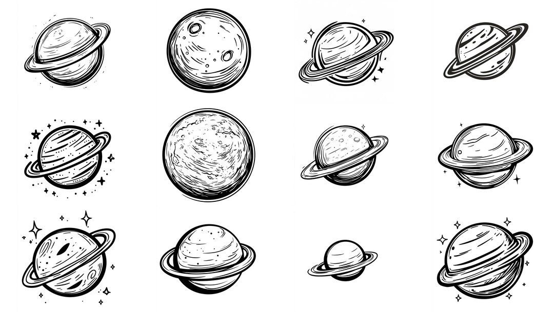 Planets SVG Pack: 112 Unique Designs (digital Download) - Etsy