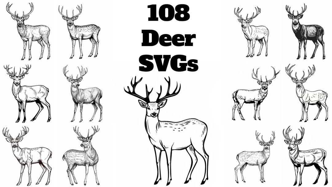 Deer SVG Pack 100+ Unique Designs. SVG, JPG, Cricut Svg, Cnc, Lasercut ...